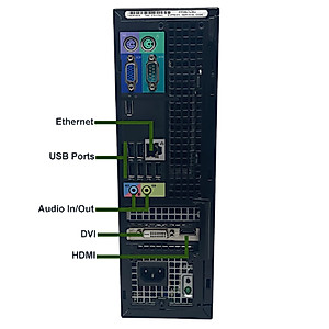 Dell OptiPlex 7010 SFF Computer Desktop PC, Intel Core i7 3.40GHZ Processor, 8GB Ram, 240GB SSD Drive, WiFi & Bluetooth, HDMI, NVIDIA GT 1030 2GB DDR5, Windows 10 (Renewed)