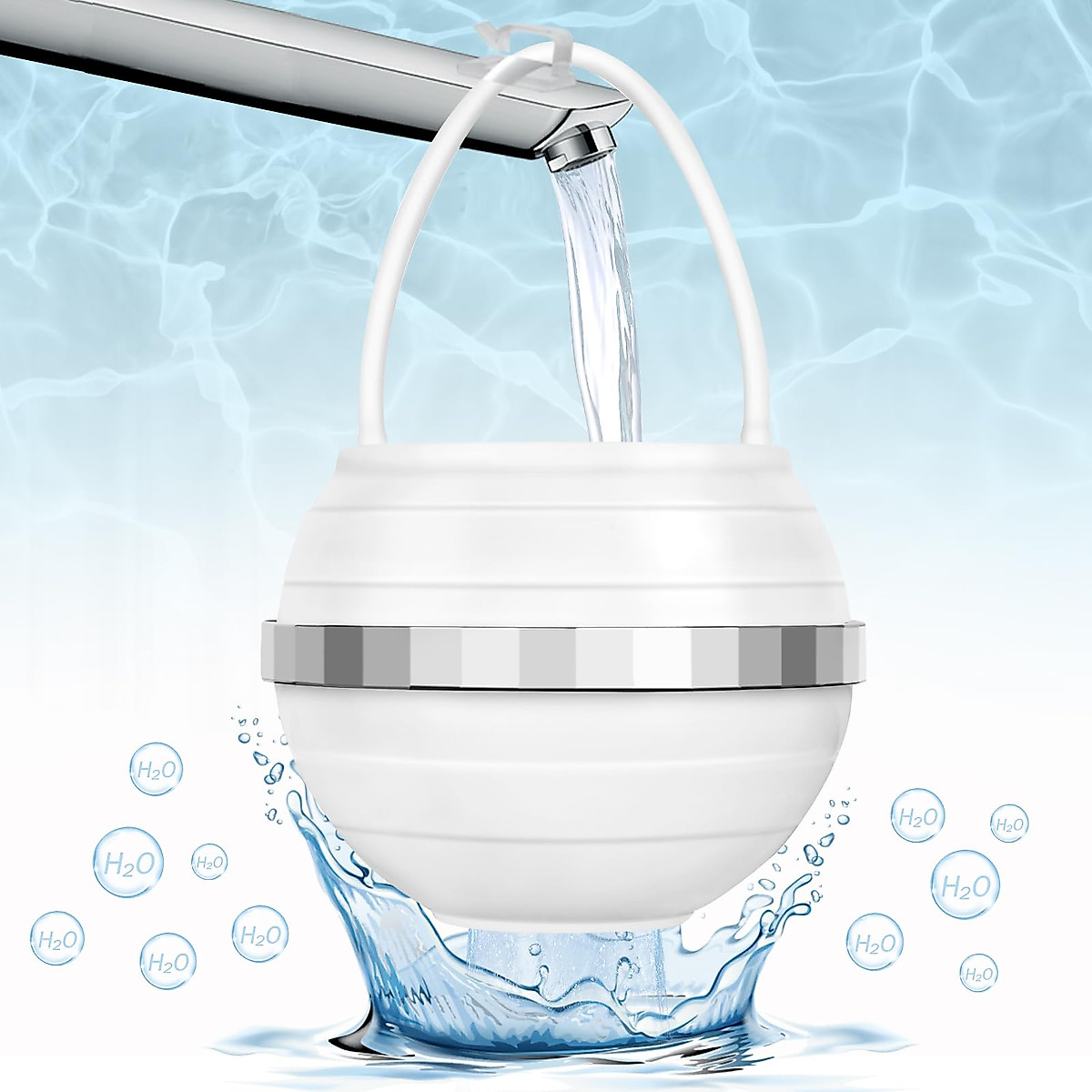 Bath Ball Filter-Bathtub Water Filter Removes Hundreds of Contaminants for Softer,Bathwater Purifier for Healthier Skin and Hair,BPA Free-2,500 Gallons of Filtration