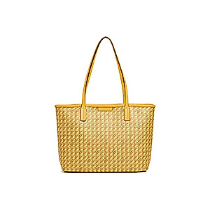 Tory Burch Women's Ever-Ready Small Tote, Sunset Glow, Yellow, Print, One Size