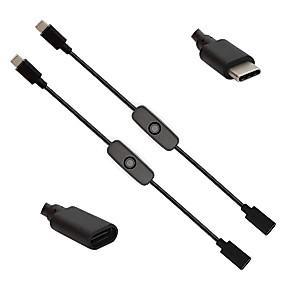 iUniker [2-Pack] Raspberry Pi Power Switch, Raspberry Pi 4 Power Switch Power Supply Cable USB C Power Switch Type-C Power Switch for Raspberry Pi 4 (Only Work for Raspberry Pi 4)