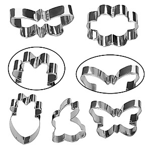 32Pcs Stainless Steel Cookie Cutter Set - Easter Cookie Cutter Set & Mini Cookie Cutters Set (8Pcs + 24Pcs)