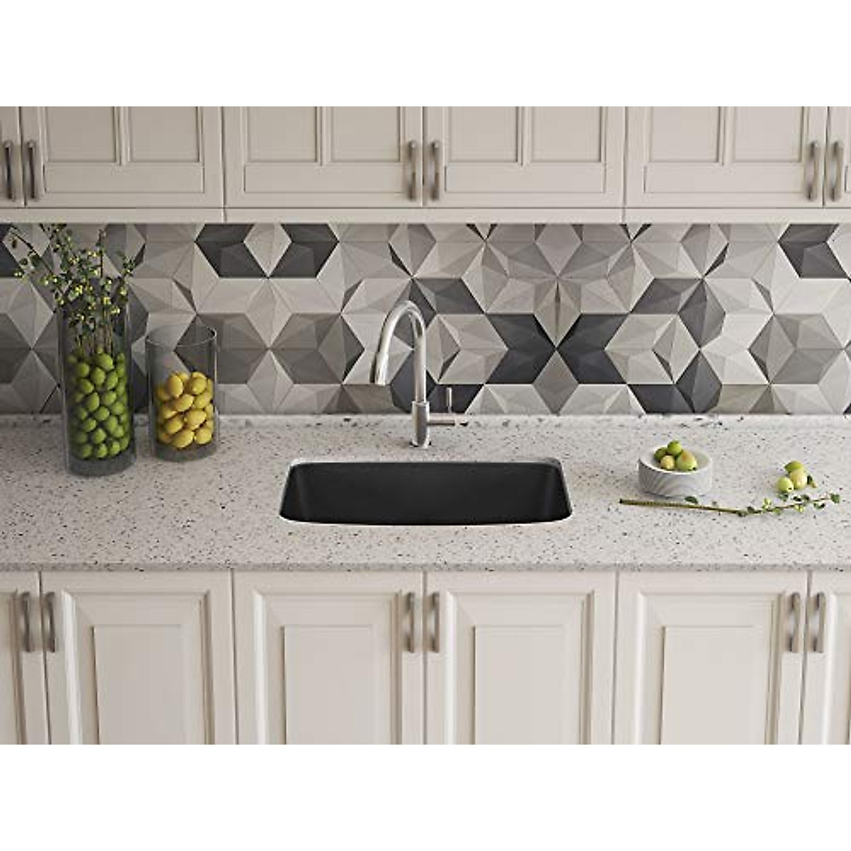 Valea 27 in. Single Bowl Kitchen Sink, Anthracite