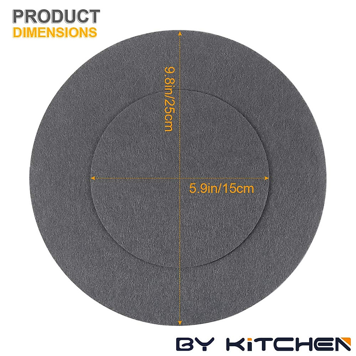 BYKITCHEN Dish Separators Protectors, Gray Dinner Plate Divider Pads, China Storage Protectors for Protecting and Stacking Your Cookware, 30 Pieces & 2 Different Size