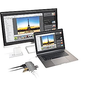 j5create USB-C 9-in-1 Multi Adapter Multi Adapter HDMI/Ethernet/USB 3.1, SD and MicroSD/PD 3.0 | 4K HDMI for MacBook | ChromeBook |USB-C Devices (JCD383)