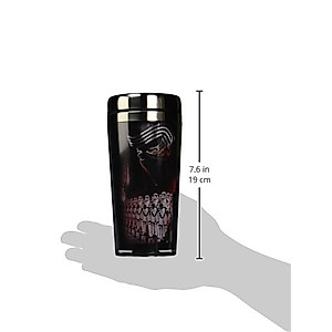 Silver Buffalo SE0387ST Disney Star Wars Ep7 Villain Group Poster Stainless Steel Travel Mug, 16 oz, Multicolor