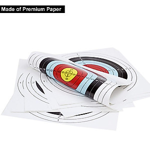 SDCYOW 35 Pcs Archery Targets Paper Arrow Targets for Air-Soft, BB Guns, Air Rifles Shooting Accessories, 15.7x15.7inch, 10-Ring Paper Target Face