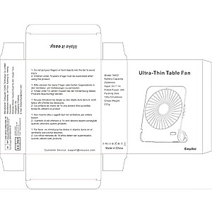 EasyAcc Small Powerful Desk Fan, 2000 Rechargeable Battery Powered Fan - Fully Foldable, Strong Wind, 4 Speeds - USB C Fan for Home, Travel, Cruise, Sporting Events, Hot Flashes - Gifts for Men Women