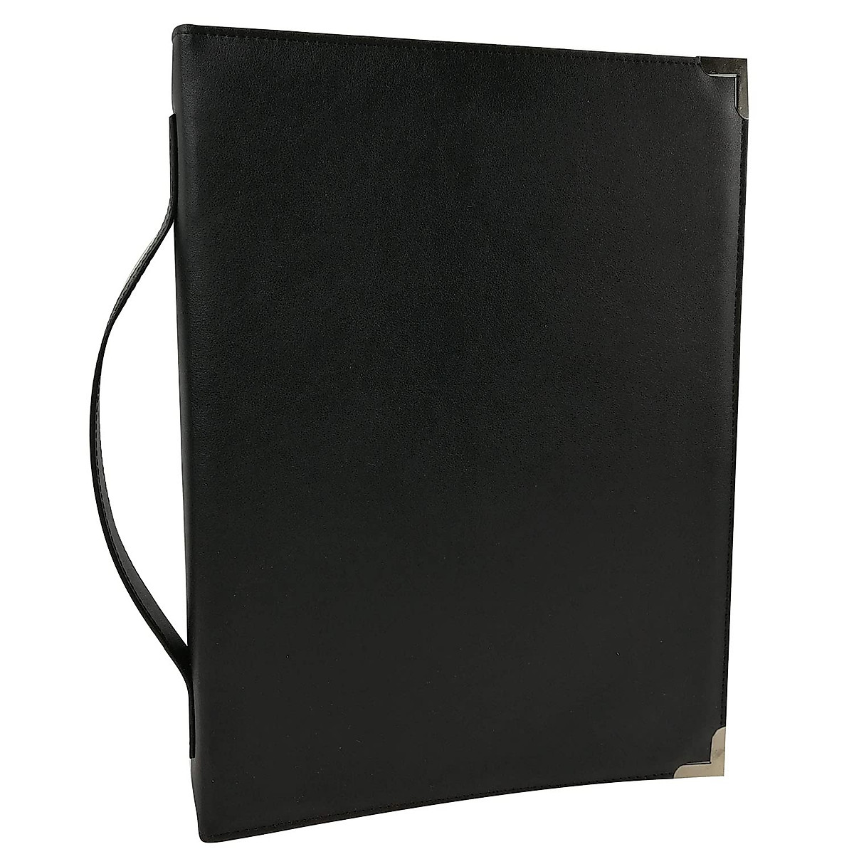 MSP Professional 3 Rings Portfolio Organizer, Music Choral Folder with, Handle, Detachable Strap and Bonus item: Plastic Strip Magazine Holders- Black (MSP-210S - 9.5" x 12.5")