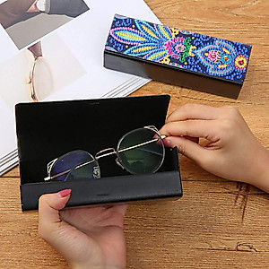 KACASHIP DIY 5D Diamond Painting Sun Glasses Case Storage Box Mandala Pattern Festival Birthday Gift for Adult Women Kids Handwork (2 Pack)