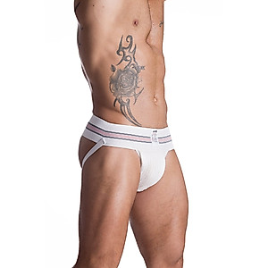GYM Mens Old School Jockstrap (XX-Large, White, 1-Pack)