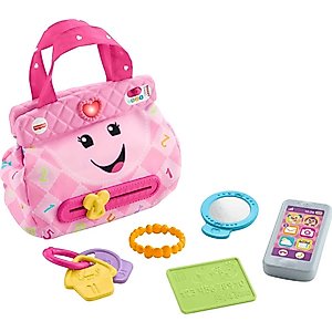 Fisher-Price Smart Purse Learning Toy with Lights Music and Smart Stages Educational Content for Babies and Toddlers, Pink​