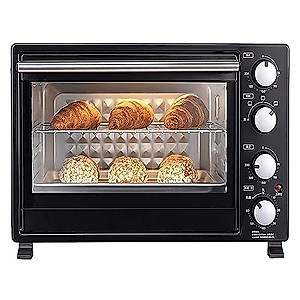 MODADA Home electric oven with convection function oven, 35 liters 1500 large capacity multifunctional automatic oven baking cake four baking positions small household 60 minutes timer convection tabl