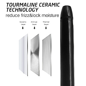 abp 1 Inch Curling Iron with Ceramic Barrel, Instant Heat up to 450°F, Waving Style Tool for Long/Medium Hair and Women