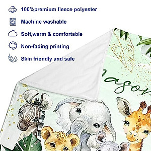 J&SBGFT Personalized Baby Blanket for Boys,Custom Baby Blanket with Name, Customized Name Blanket Receiving Blankets for Toddlers Kids Nursery Stroller Crib Decor Throw 30"x40",Color13