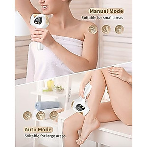 AMOTAOS Laser Hair Removal, IPL Hair Removal for Women and Men, 3-in-1 At-Home Permanent Hair Removal Device 9 Levels Upgraded 999900 Flashes Hair Remover for Face Armpits Arms Bikini Line Legs