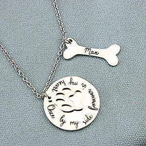 Personalized Dog Loss Gift Personalized Memorial In Memory of Pets Jewelry with Dog Paw Bone Name Lacey