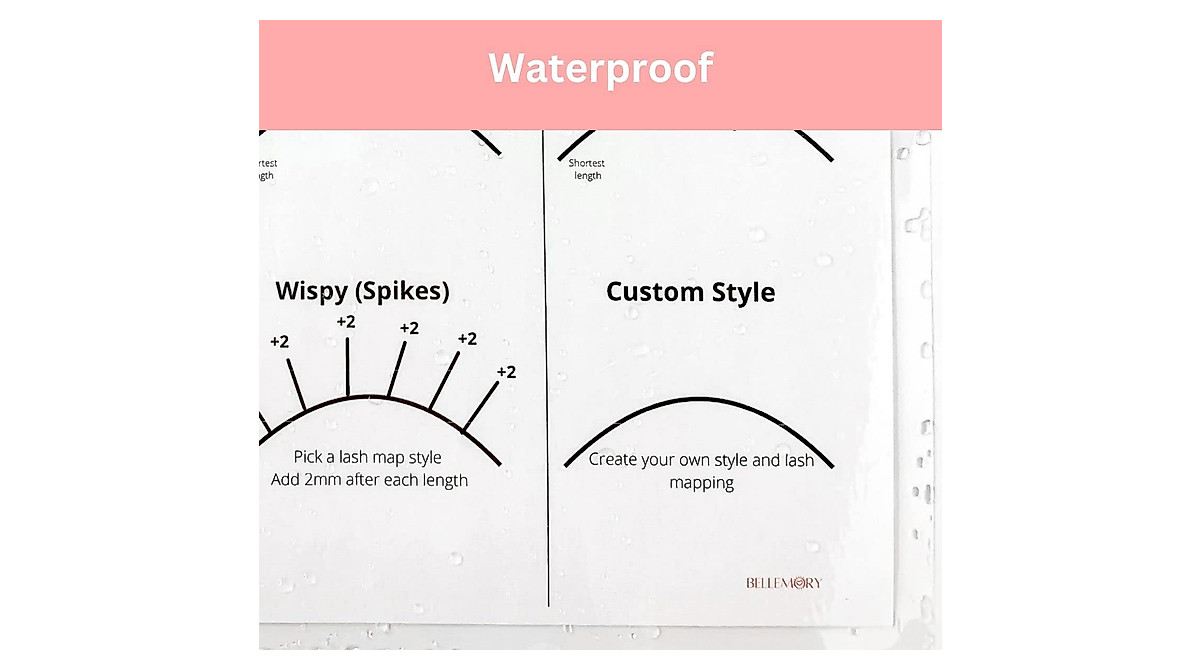 Bellemory Lash Map Chart: Eyelash Extension Beginner Training
