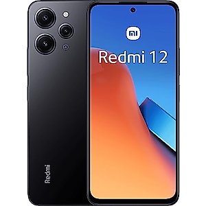Xiaomi Redmi 12 4G LTE (256GB + 8GB) Factory Global Unlocked 6.67" 50mp Triple Camera (Tmobile Mint Tello Global) + Extra (w/Fast 51W Dual USB Car Charger) (Midnight Black + 51W Dual USB Car Charger)