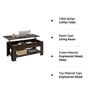 Yaheetech Lift Top Coffee Table