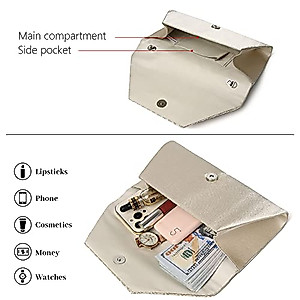 Clutch Purses for Women Wedding Purses for Women Evening Bag Evening Clutch Purses for Women Formal Women's Evening Handbags Bridal Clutch Wedding Clutch Wedding Purse Small Clutch (Champagne)