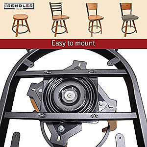 Trendler Bar Stool Swivel Plate Replacement - 7 Inch Square 3 Degree Pitch - 360 Degree Rotation - Commercial Grade Chair and Stool Replacement Parts - Made in USA