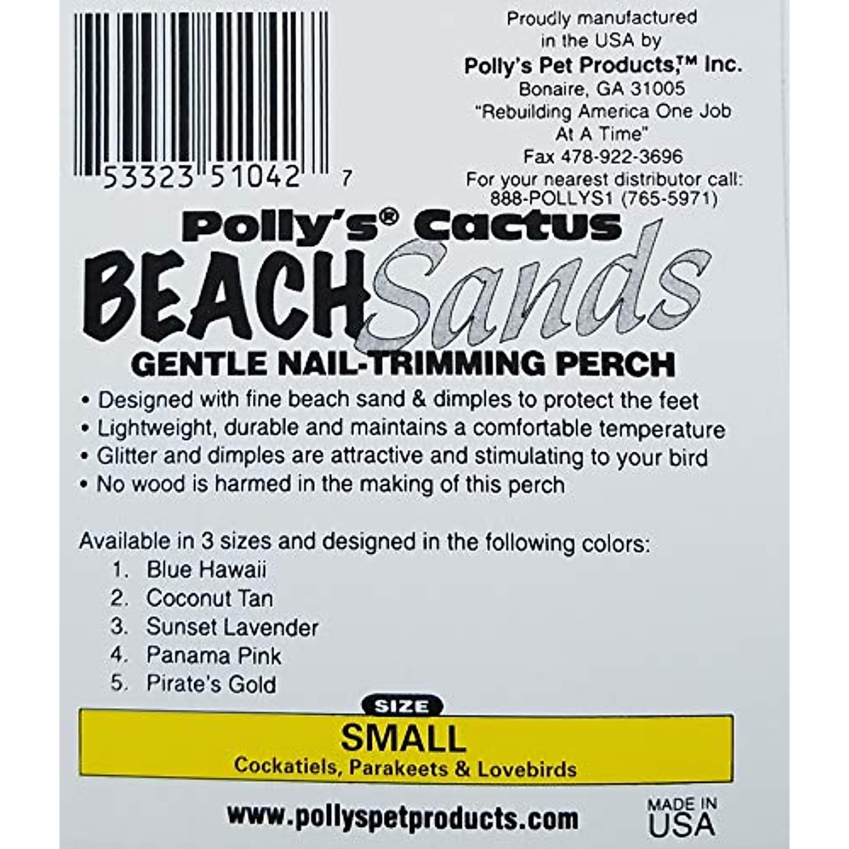Polly's Beach Sands Bird Perch, Small
