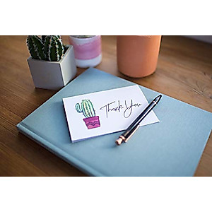 Cactus Thank You Cards with Envelopes for Thank You Notes! Bulk Set of 48 Blank Gift Cards with Envelopes for Baby Shower Note Cards, Watercolor Wedding Thank You Cards and Bridal Shower Thankyou Card