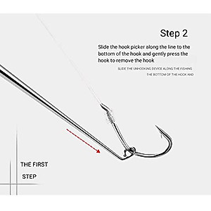 shuwen 5Pieces Fish Hook Remover Tool Metal Hook Remover Extractor Fish Hook Disconnect Device Fish Hook Detacher Fishing Tool Kit Fishing Accessory for Saltwater Freshwater-red