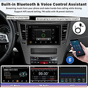 UNITOPSCI Android Car Stereo Radio for Subaru Outback Legacy 2010 2011 2012 2013 2014 Apple CarPlay Android Auto Bluetooth 9 Inch HD Touchscreen FM GPS Navigation WiFi HiFi USB with AHD Backup Camera