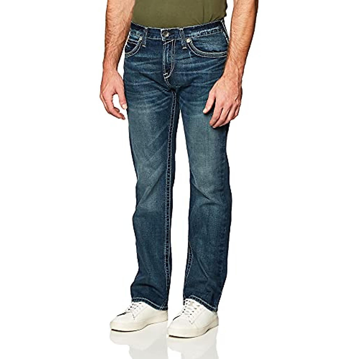 Ariat Male M7 Rocker Stretch Coltrane Stackable Straight Leg Jean Silverton 34W x 32L