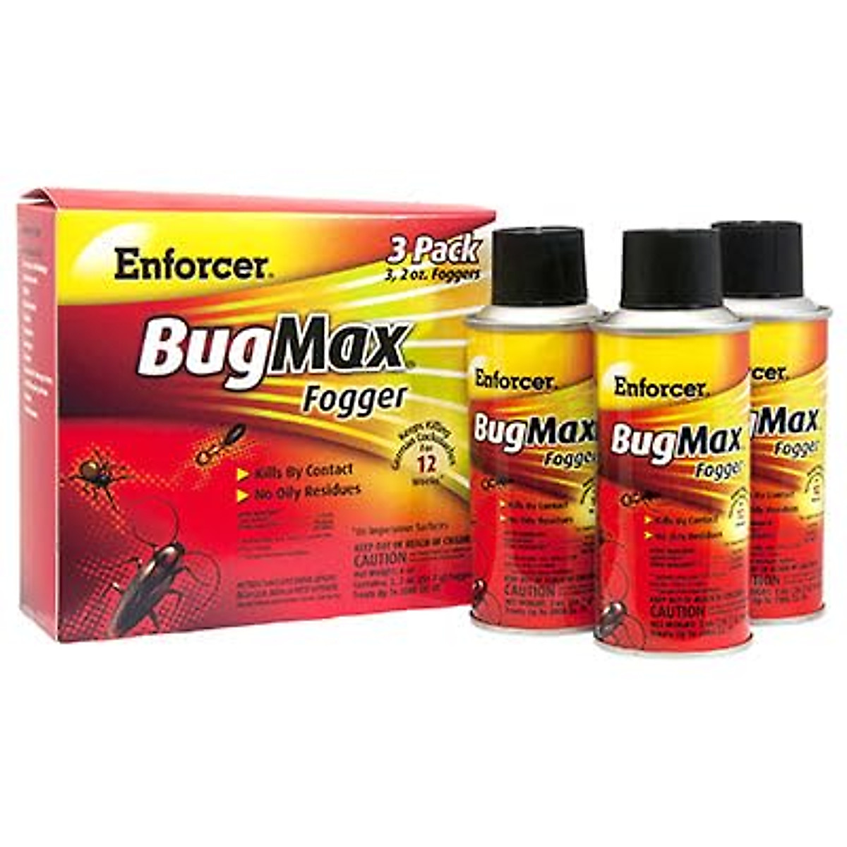 Enforcer BugMax Fogger - 2 oz (Case of 36) - EBMFOG2 - Keeps Killing German Cockroaches for 12 Weeks on Impervious Surfaces