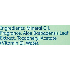 Johnson's Baby Oil, Mineral Oil Enriched with Aloe Vera and Vitamin E, 20 fl. oz