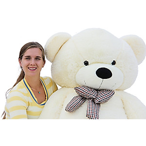 Joyfay Giant Teddy Bear, White- Over 6ft (78")