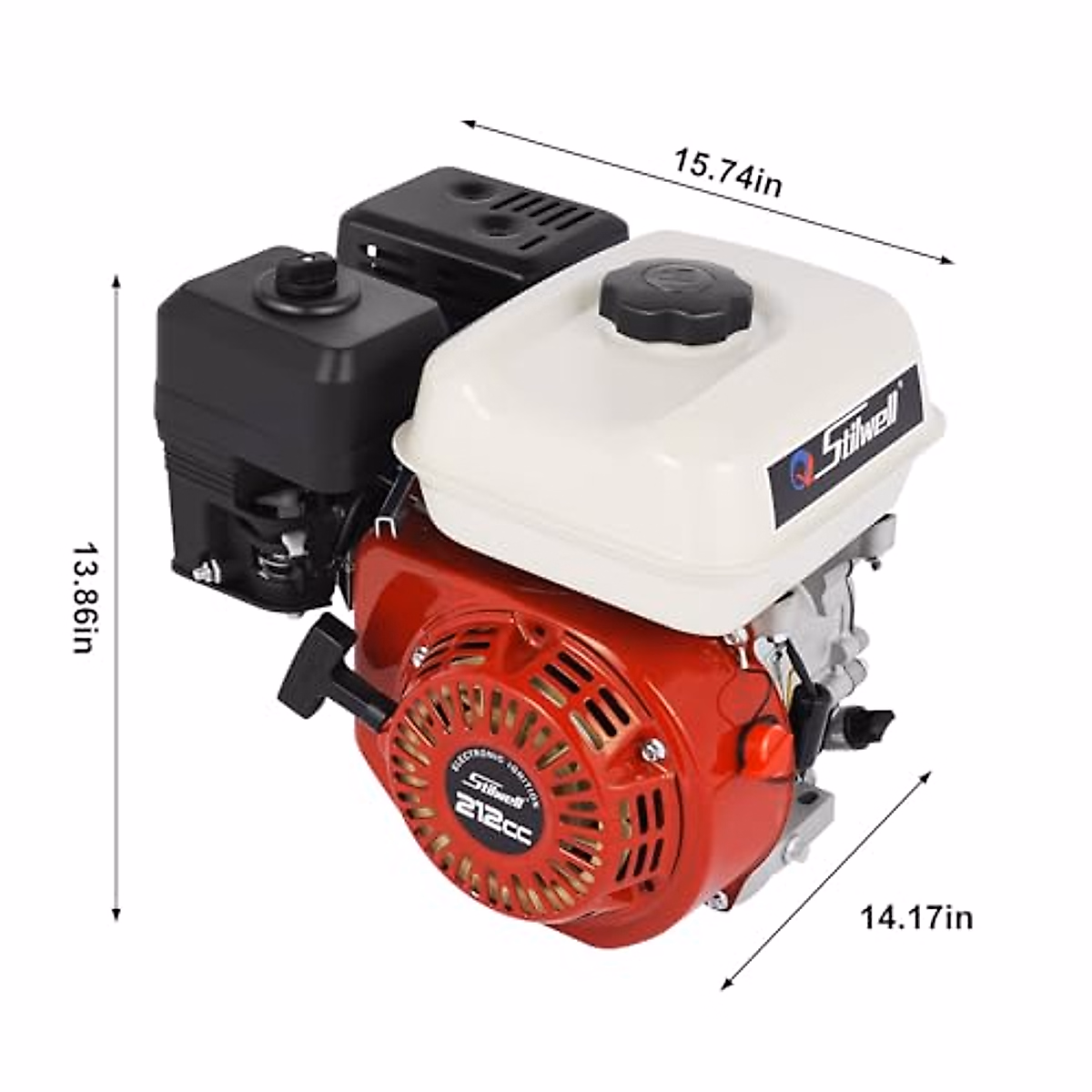 simimasen 160CC 4-Stroke Gas Engine 6.5HP Petrol Engine Air Cooled Gasoline Motor Multi-Use Engine Pull Start for Honda GX160 OHV Air Cooled Horizontal Shaft