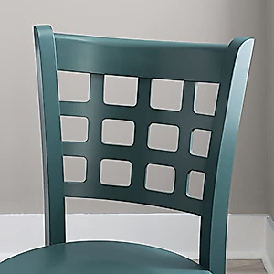 Linon Portis Dark Green Modern Dining Side Chair Set of 2