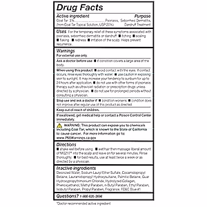 MG217 Dandruff 3% Coal Tar Dandruff Shampoo, Controls Flaking & Relieves Itchy Scalp - 8 oz Tube