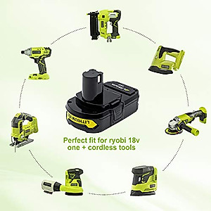 orstaimer 2Pack P108 2.5Ah Li-ion Compatible with Ryobi 18V Battery P102 Replacement for Ryobi Battery 18v Lithium P105 P103 P107