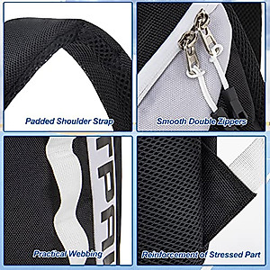 TPAID Basketball Backpack Large Basketball Soccer Equipment Bag Sports Volleyball Football Backpack, with Shoe Compartment and Hidden Basketball Mesh Bag