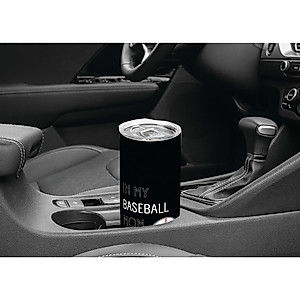 Elanze Designs In My Baseball Mom Era Sport Wrap-Around Design 20 Ounce Stainless Steel On-The-Go Coffee Travel Insulated Skinny Tumbler Mug Cup, Slide Top Lid, MRC-20OZ-SH249