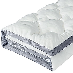 Powdion Mattress Topper King, Soft Plush Cooling Down Alternative Pillow Top Mattress Topper King for Back Pain,Thick Mattress Pad Bed Topper with 8-21" Deep Pocket