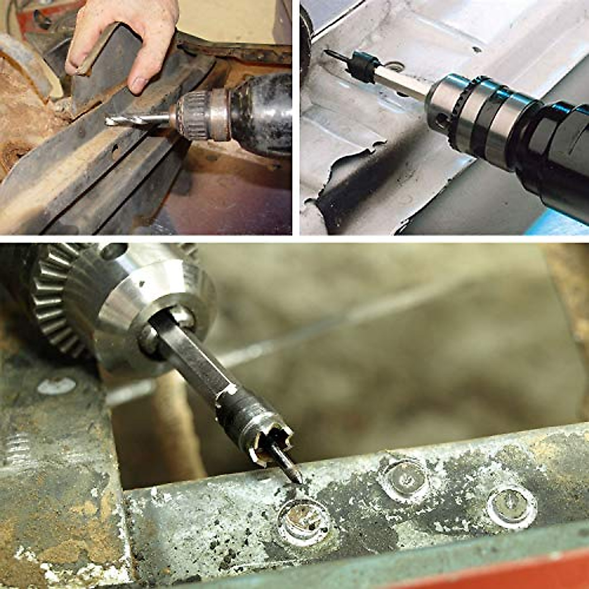 Spot Weld Cutter, Sheet Metal Hole Cutter, Punch Remover Panel Separator for Power Drill Welding Auto Body Work Tool, 3/8 Inch Drill Bit Tools