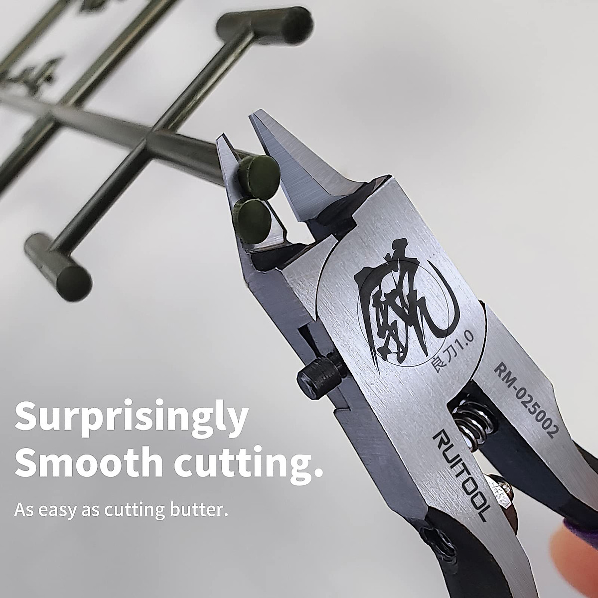 RUITOOL Model Nippers,Gundam Model Tools for Beginners to Repair and Fix Plastic Models, Ultra-thin Single-edged Non-slip Grip,4.7 Inch Sharp Cutters for Gunpla Model Building