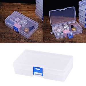 NUOBESTY 10pcs Plastic Storage Box Clear Single Compartment Clear Plastic Jewelry Box Organizer Bead Storage Containers for Small Items Crafts Jewelry Hardware