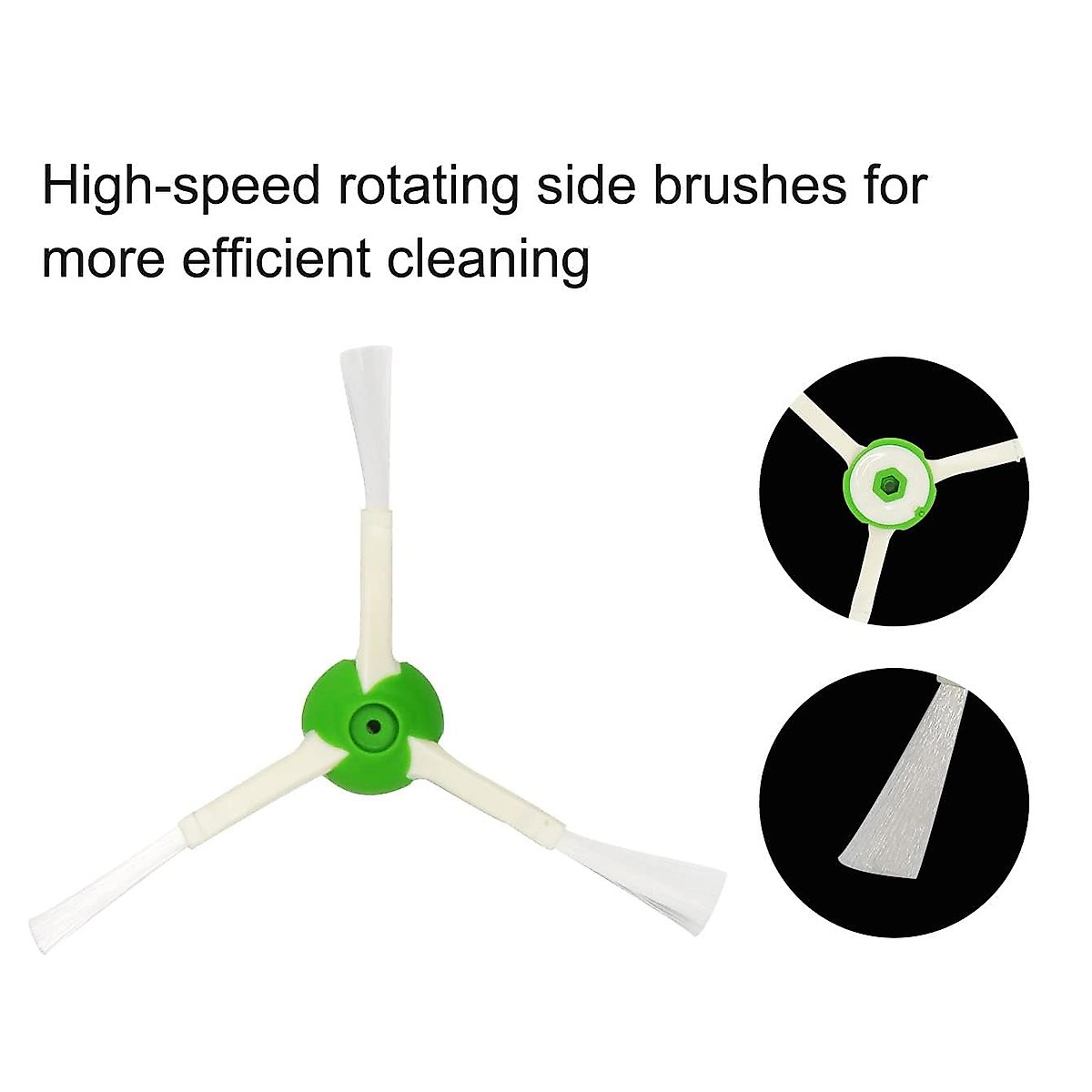 MZY LLC Replacement Parts for iRobot Roomba i7 i7+ i2 i3 i3+ i4 i4+ i6 i6+ i8 i8+/Plus j7 j7+ E5 E6 E7, I, E & J Series Vacuum Cleaner, 2 Set Rubber Brushes, 8 HEPA Filters and 8 Side Brushes