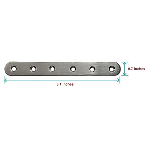 TEJATAN - Straight Steel Brace (Also Known as - Straight Bracket, Straight Metal Bracket, Steel Straight Brace, Steel Straight Brackets) (Set of 10)