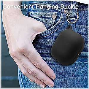 SaharaCase Silicone Case for Dr. Dre Beats Fit Pro 2021 [Rugged] Full Body Protection Antislip Grip Slim with Keychain (Black)