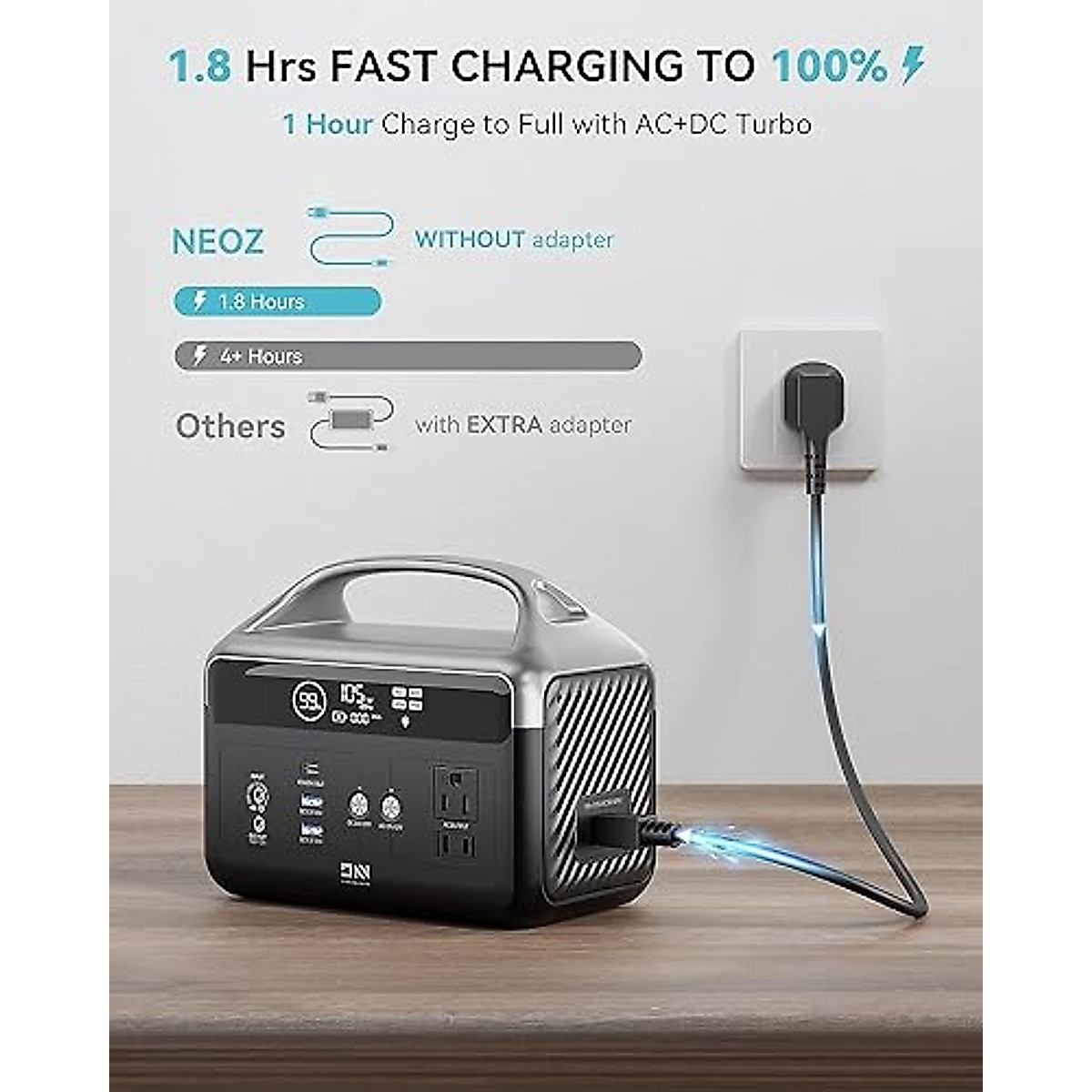 Solar Battery Bank 300W, DaranEner 179.2Wh/56000mAh LiFePO4, Fast Charging Portable Generator with 3 Input/6 Output Ports, 110V Pure Sine Wave 2 AC Outlets, Power Station for Outdoor Camping