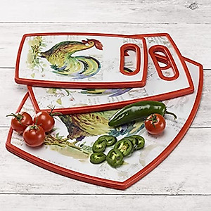 Cuisinart CCB-3PCROS 3-Piece Rooster Cutting Board Collection