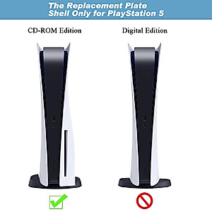 PS5 Faceplates with Cooling Vents, Shockproof PS5 Cover PS5 Plates for PS5 Disc Edition, Hard ABS Anti-Scratch PS5 Replacement Plates PS5 Cover Shell Case PS5 Console Cover with Vent - Purple