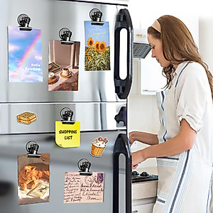 WUDIME 20 Pack Magnetic Clips Fridge Magnets Refrigerator Magnets, Black Magnet Clips for Whiteboard, Clip Magnets for Photo Displays, Home, Office,Classroom